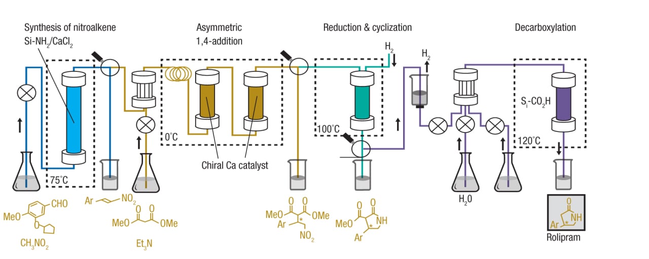 Continuous multi-step synthesis of fine chemicals - Chemical ...