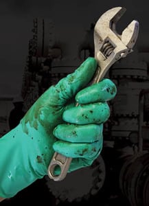 Heavy-duty single-use gloves with a robust grip design - Chemical ...