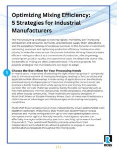 Optimizing Mixing Efficiency: 5 Strategies for Industrial Manufacturers - Chemical Engineering