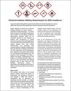 Chemical-container labeling: Requirements for GHS compliance - Chemical ...