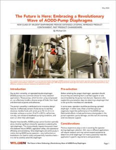 The Future is Here: Embracing a Revolutionary Wave of AODD-Pump Diaphragms - Chemical Engineering